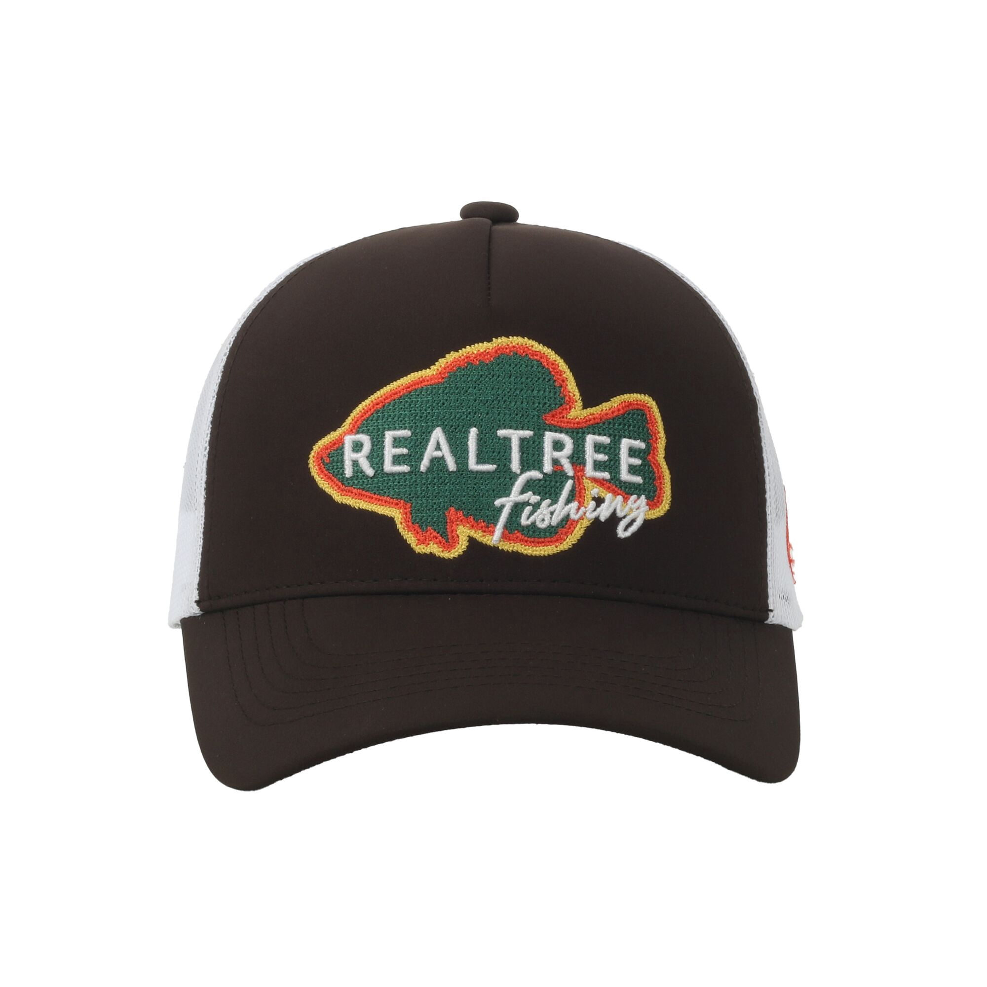 Realtree® Fishing Brown/White 5-Panel Cap – Structured Mesh Back ...