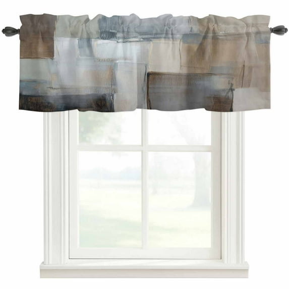 Brown White Valances for Windows Abstract Art Oil Painting Retro ...