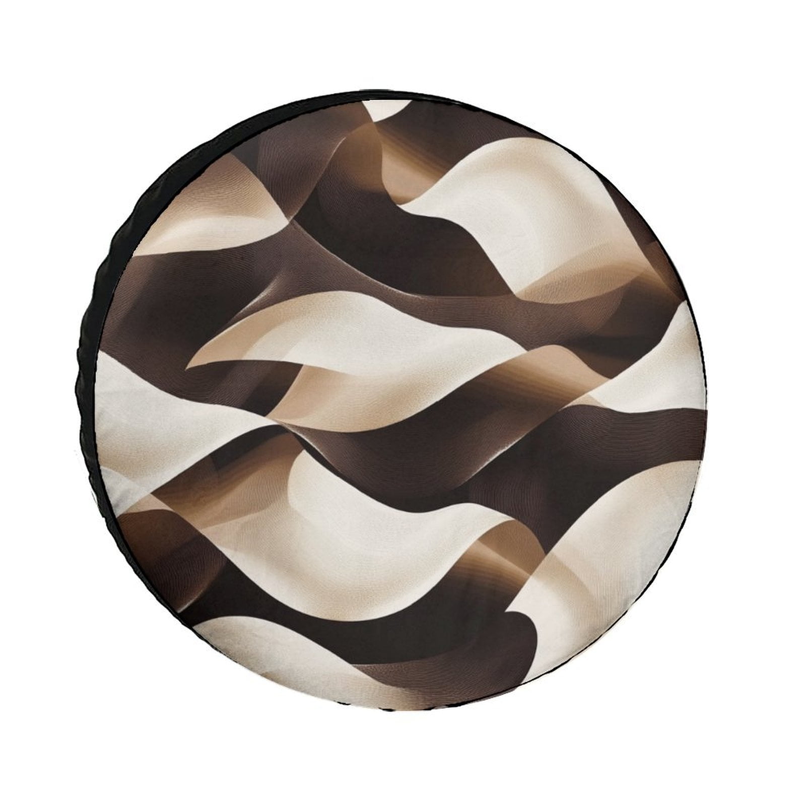 Brown And White Waves Heavy Duty Spare Tire Cover Soft Stripe Line ...