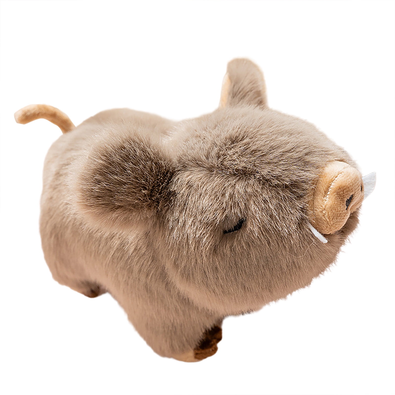 Brown Wild Boar Plush Toy Realistic Stuffed Animal Simulation Wildlife ...