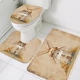 Brown Windmill Bathroom Rugs Set Spring Will Always Come Letters Wood ...