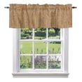Brown Window Valance for Kitchen, White Dots and Lines Fiber Abstract ...