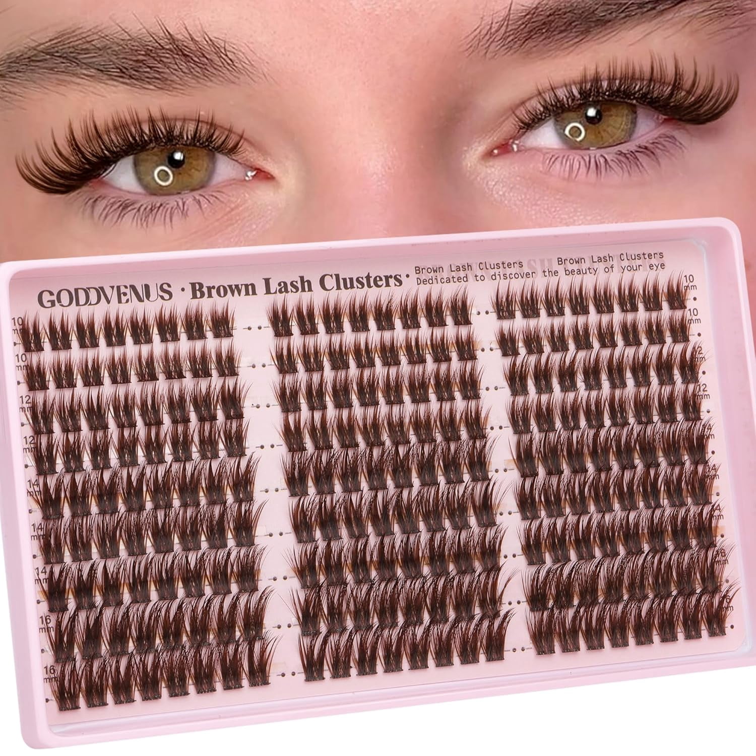 Brown Wispy Lash Clusters Manga Eyelashes Clusters Natural Cluster ...