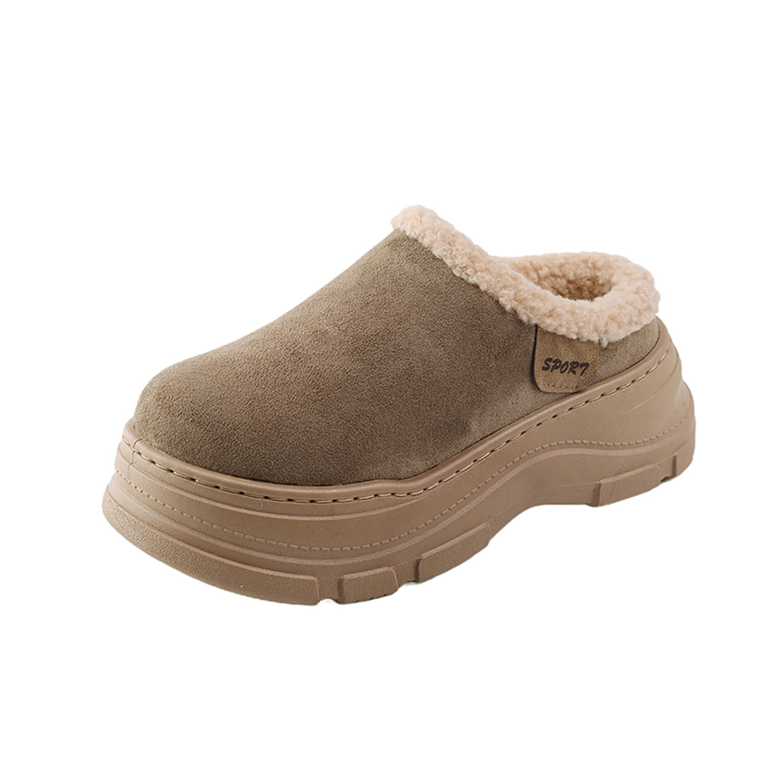 Brown Women Everyday Cold Season Ankle Boots With Circular Toe Side ...
