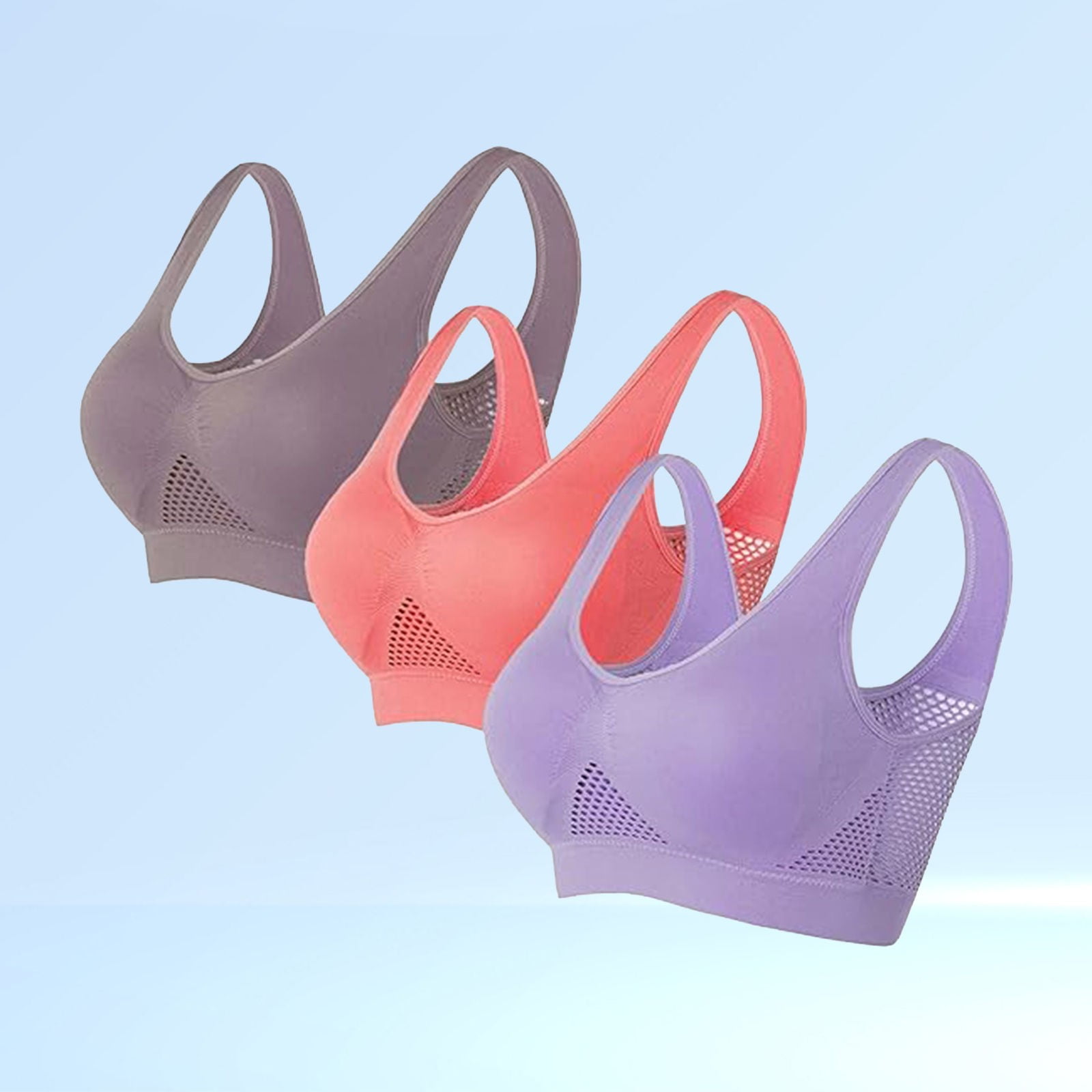 Brown Women's Bra, Sports Bras Comfort Bras For Women Seamless Wireless ...