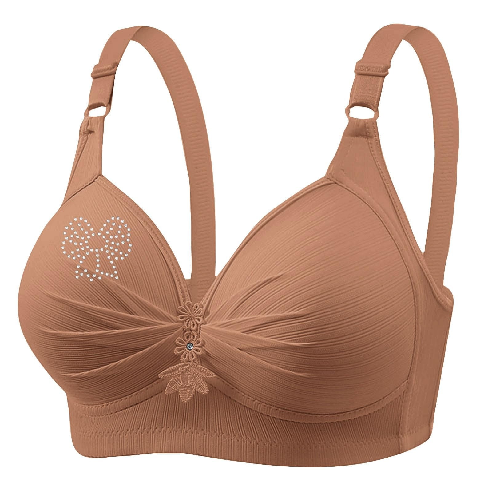Brown Womens Bras Bras for Women No Underwire Adjustable Bras Full ...
