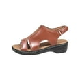 Brown Womens Large Size Open Toe Round Toe Wedge Sandals Beach Style ...