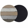 Brown Wood Grain Coasters Set of 2, Vintage Grey Stripe Gradient Grain ...