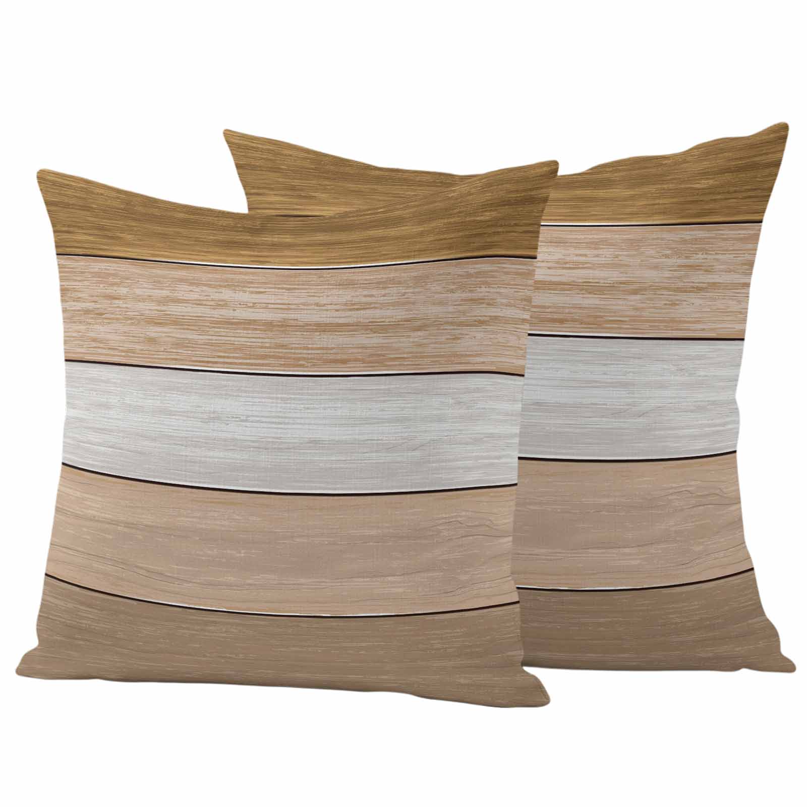 Brown Wood Grain Outdoor Waterproof Pillow Covers, Country Retro Wooden ...