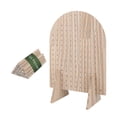 Brown Wood Jewelry Display Rack Multifunctional Wood Pegboard Rack ...