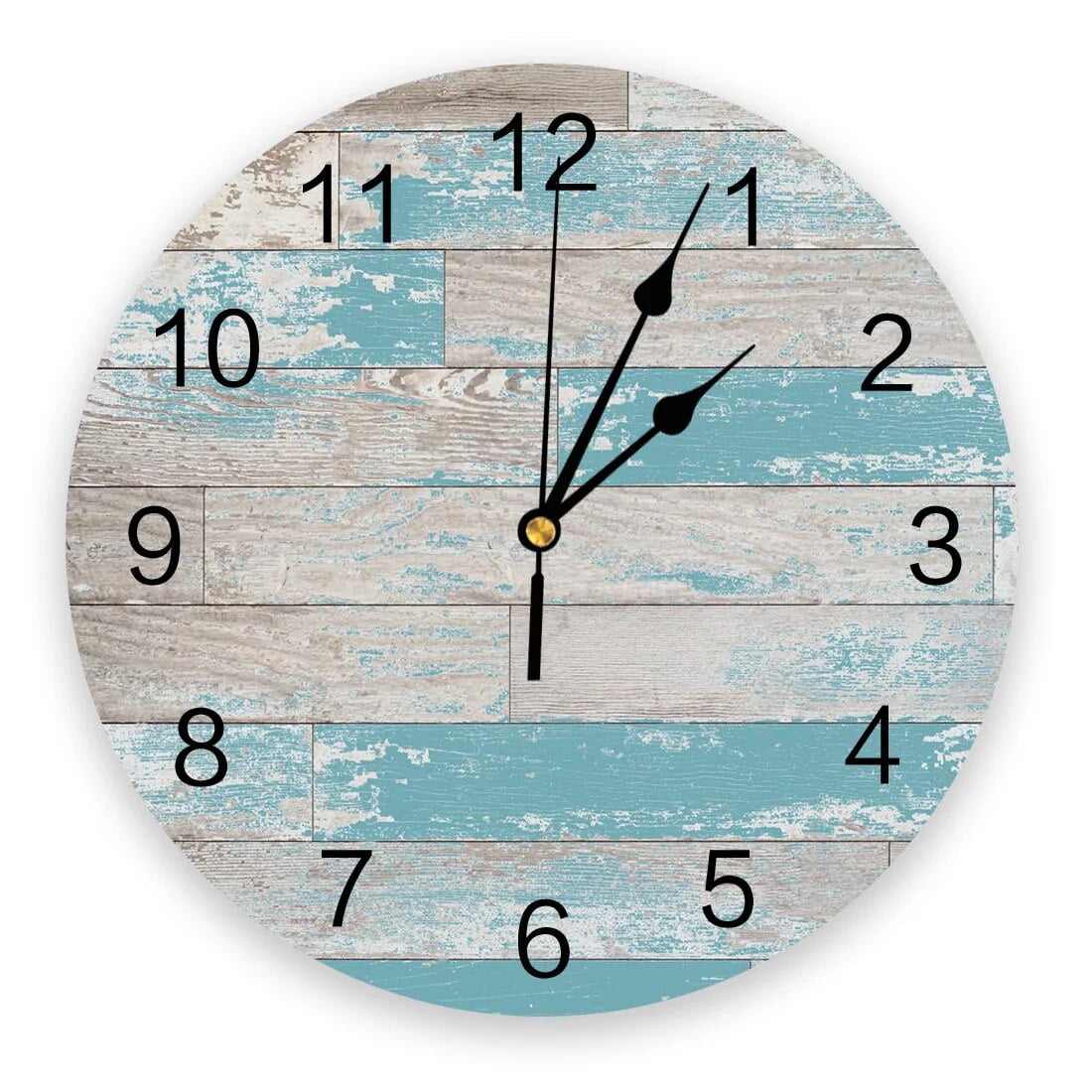 Brown Wood Plank Retro Design Wall Clocks Silent Home Cafe Office Wall ...
