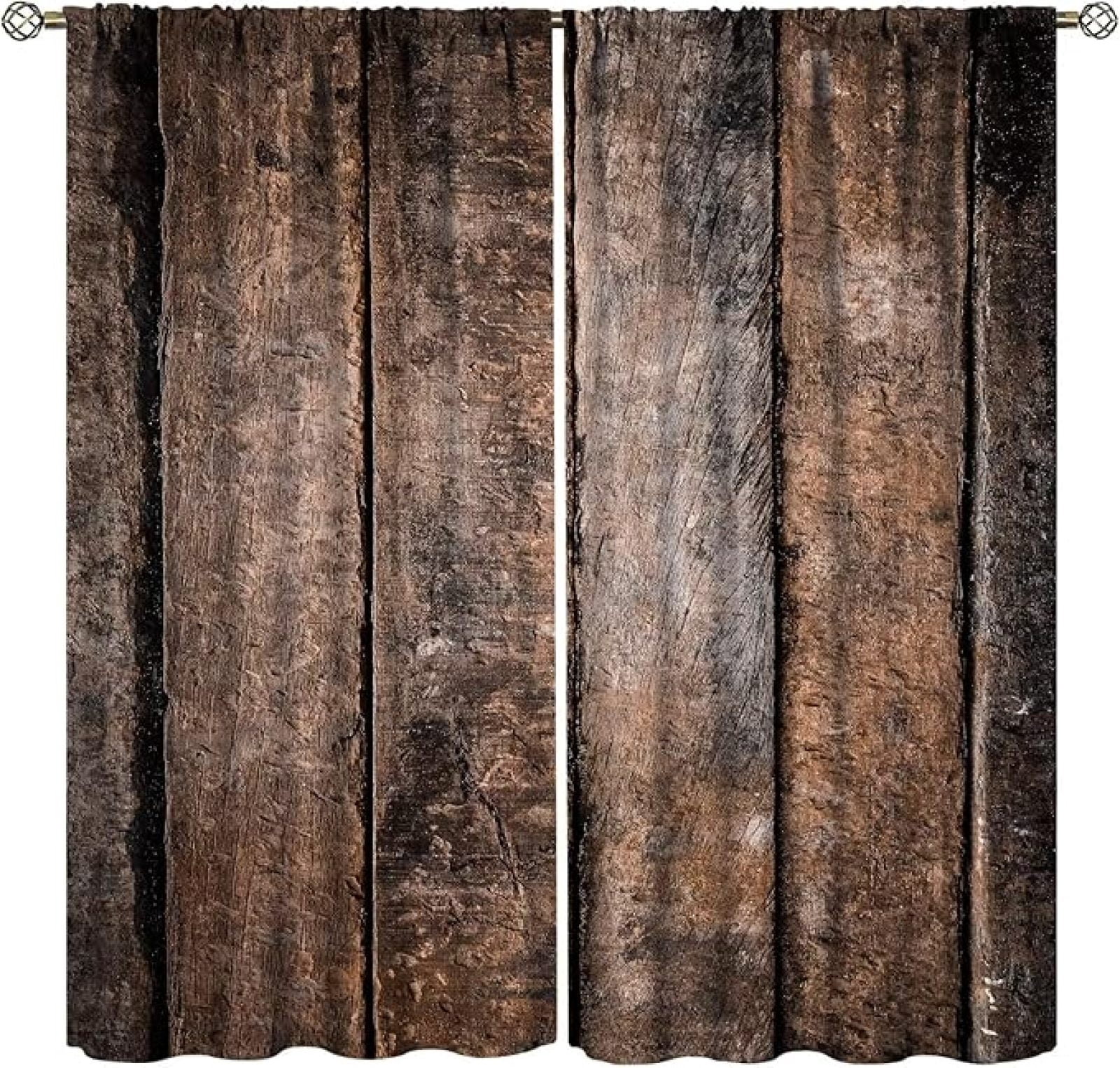 Brown Wood Rustic Curtains Lumbers Colors Wooden Barn Door Farmhouse ...