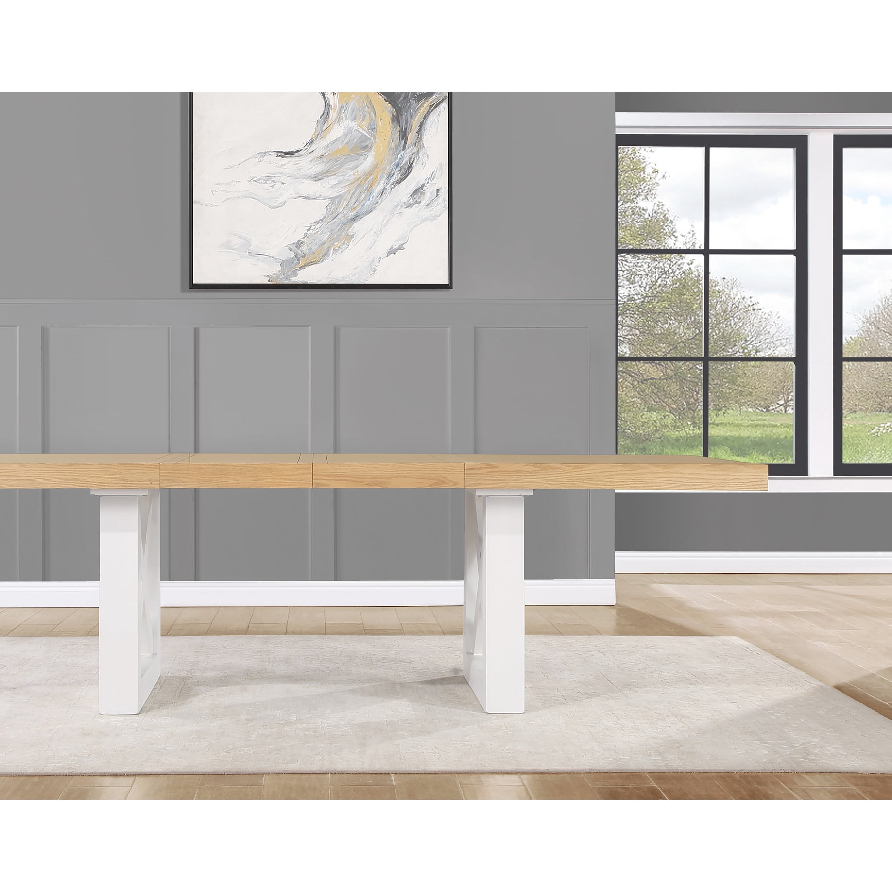 Brown Wood Table For Entertaining Guests - Kiln-dried, Seats 10 ...
