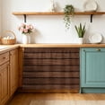 Brown Wooden Board Cabinet Curtains 10" W x 11" L Vintage Wood Grain ...