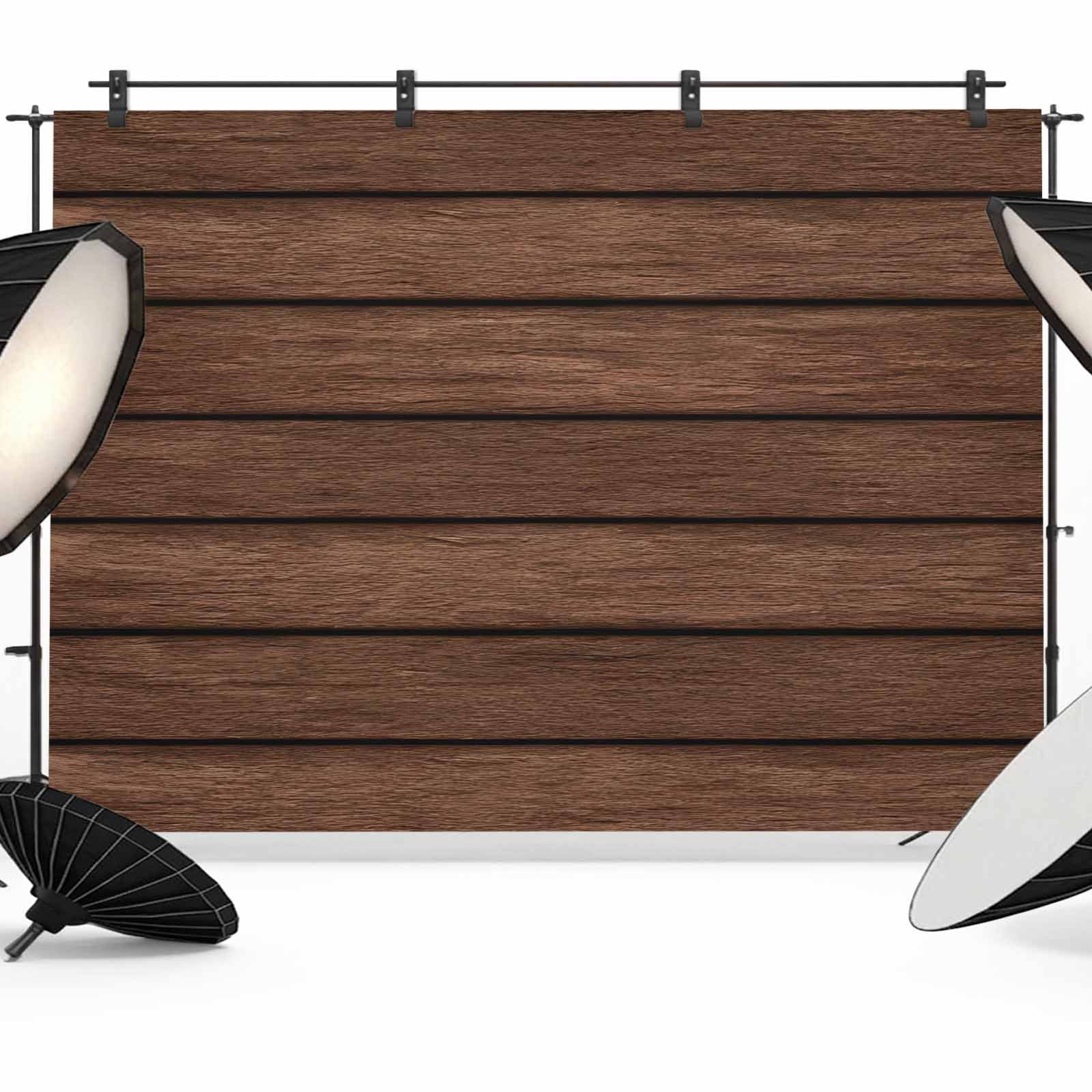 Brown Wooden Board Photography Backdrop 10x8FT, Vintage Wood Grain ...