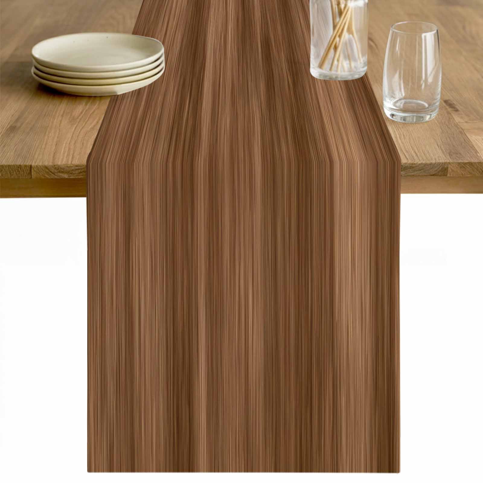 Brown Wooden Board Table Runner - 70 Inch Long Simple Vintage Country ...