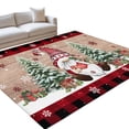 Brown Wooden Gnomes Christmas Washable Rug 3x5 Area Rug for Living Room ...