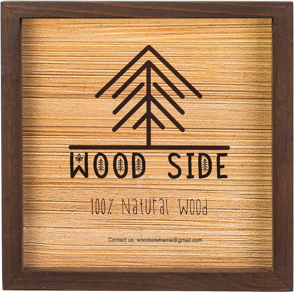 Brown Wooden Picture Frames 12x12 - Natural Rustic Solid Wood Thick ...