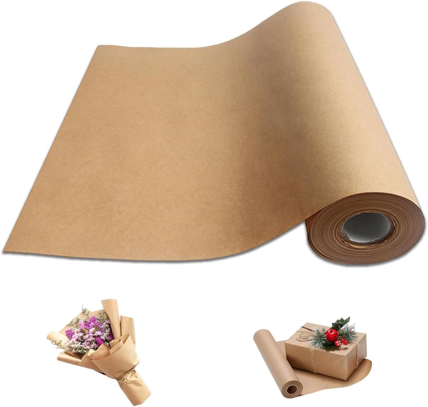 Brown Wrapping Paper Roll 30"x 2400" Craft Packing Paper for Gift ...