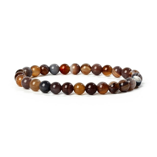 Brown Yellow 6MM Natural Stone Bracelets for Women Citrines Agates ...
