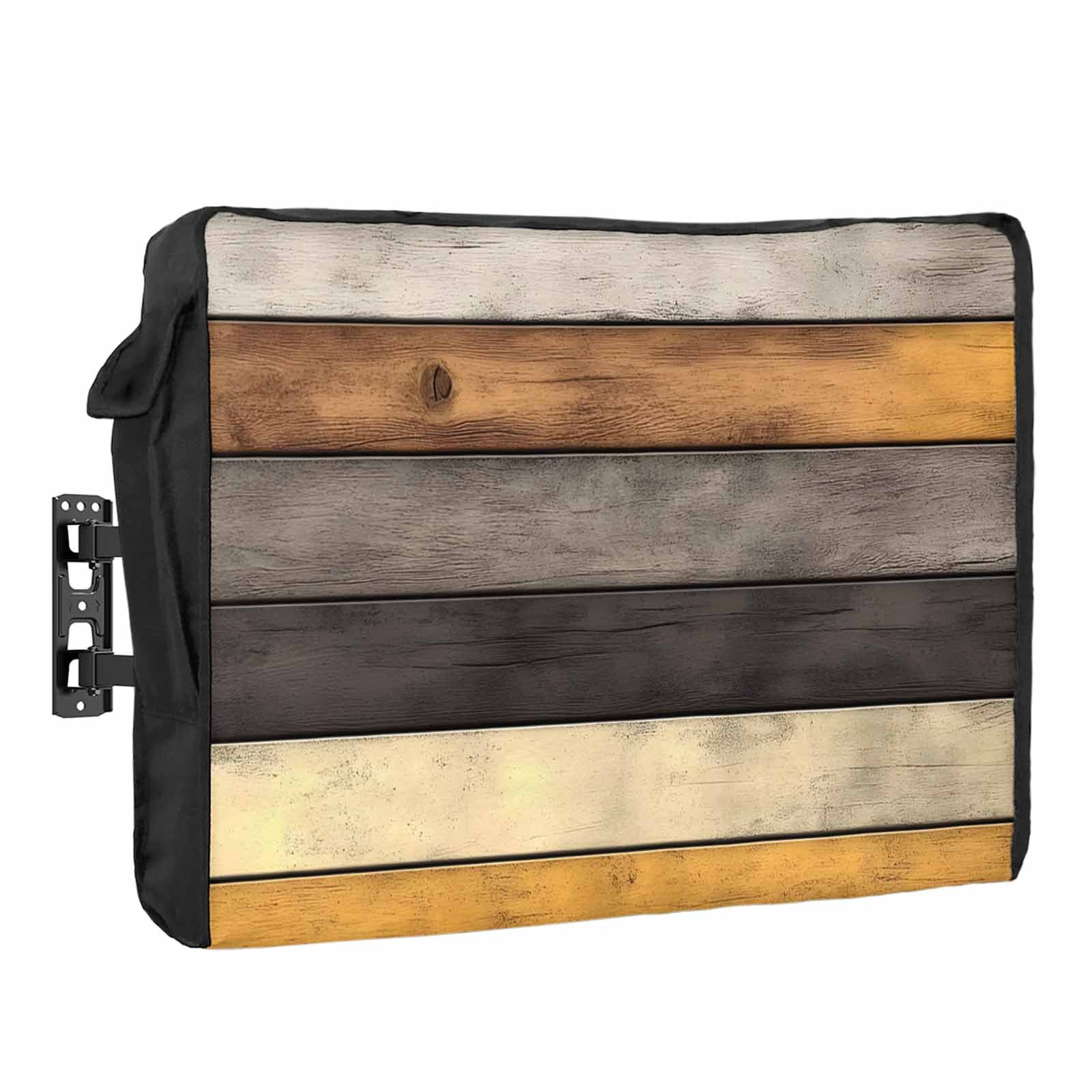 Brown Yellow Black Wood Grain Outdoor TV Cover 60 to 65 inch ...