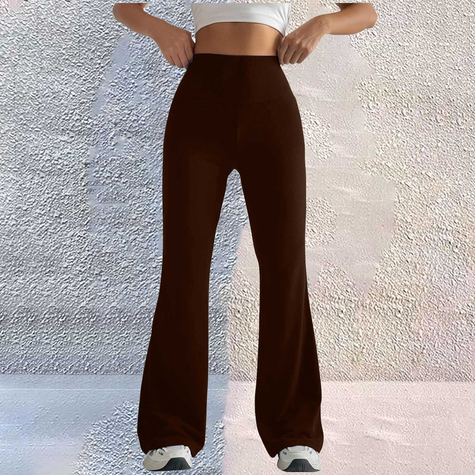 Brown Yoga Pants Women 2024 Womens Stretch High Waist Leggings Regular ...