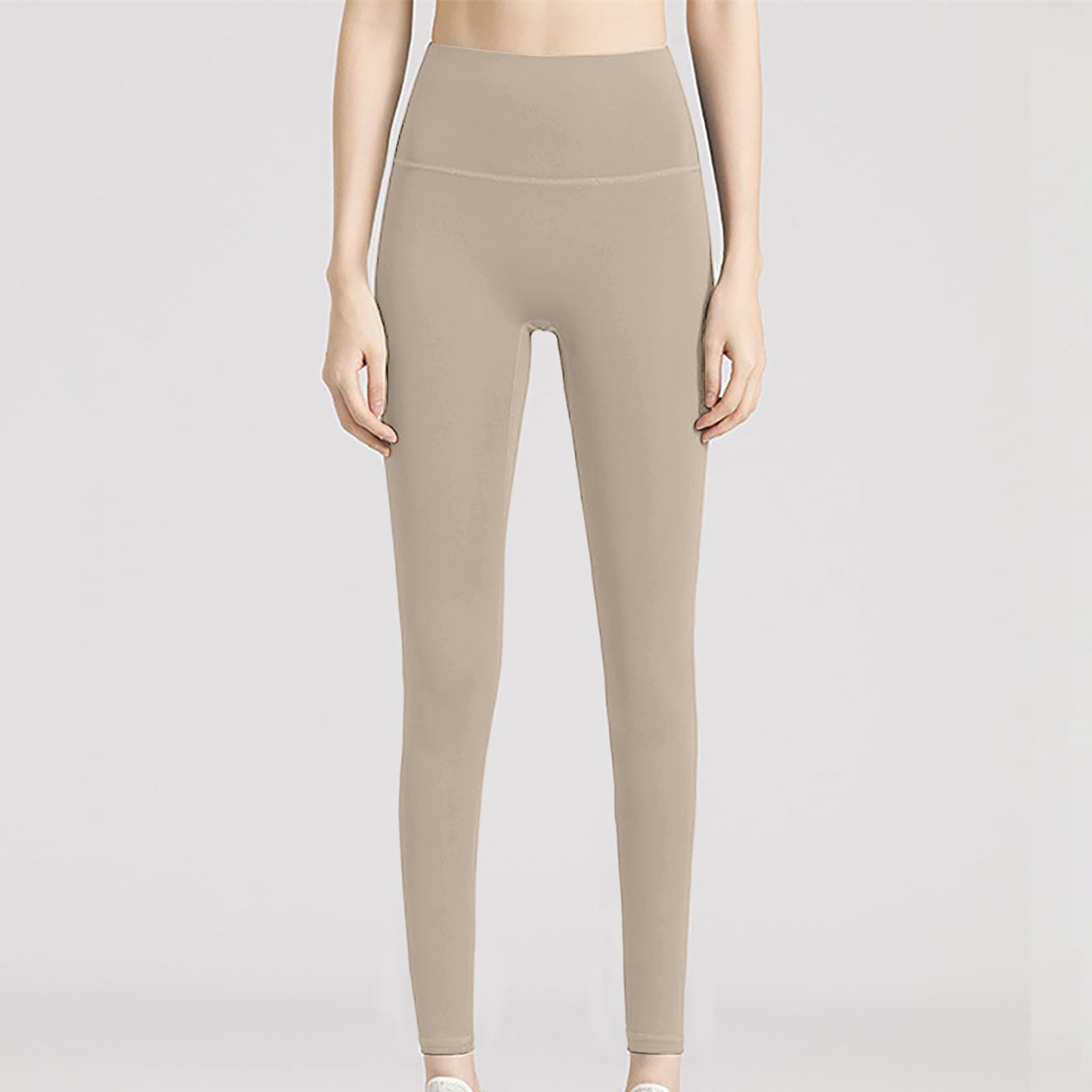 Brown Yoga Pants Women's Solid Color Fashionable Casual Sports Hip ...