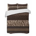 Brown Zebra Leopard Print Quilts Bedding Set Full Size Country Vintage ...
