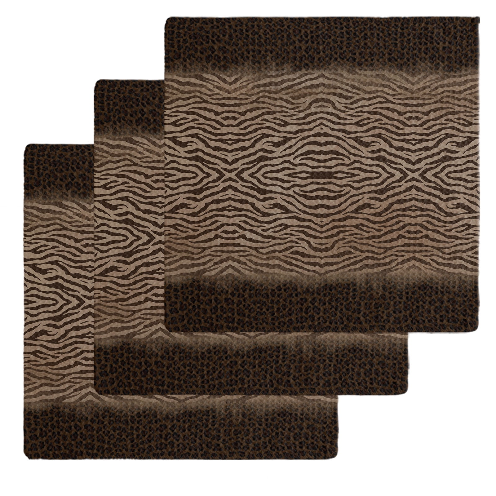 Brown Zebras Striped Kitchen Dish Towels for Drying Dishes Set of 3 ...