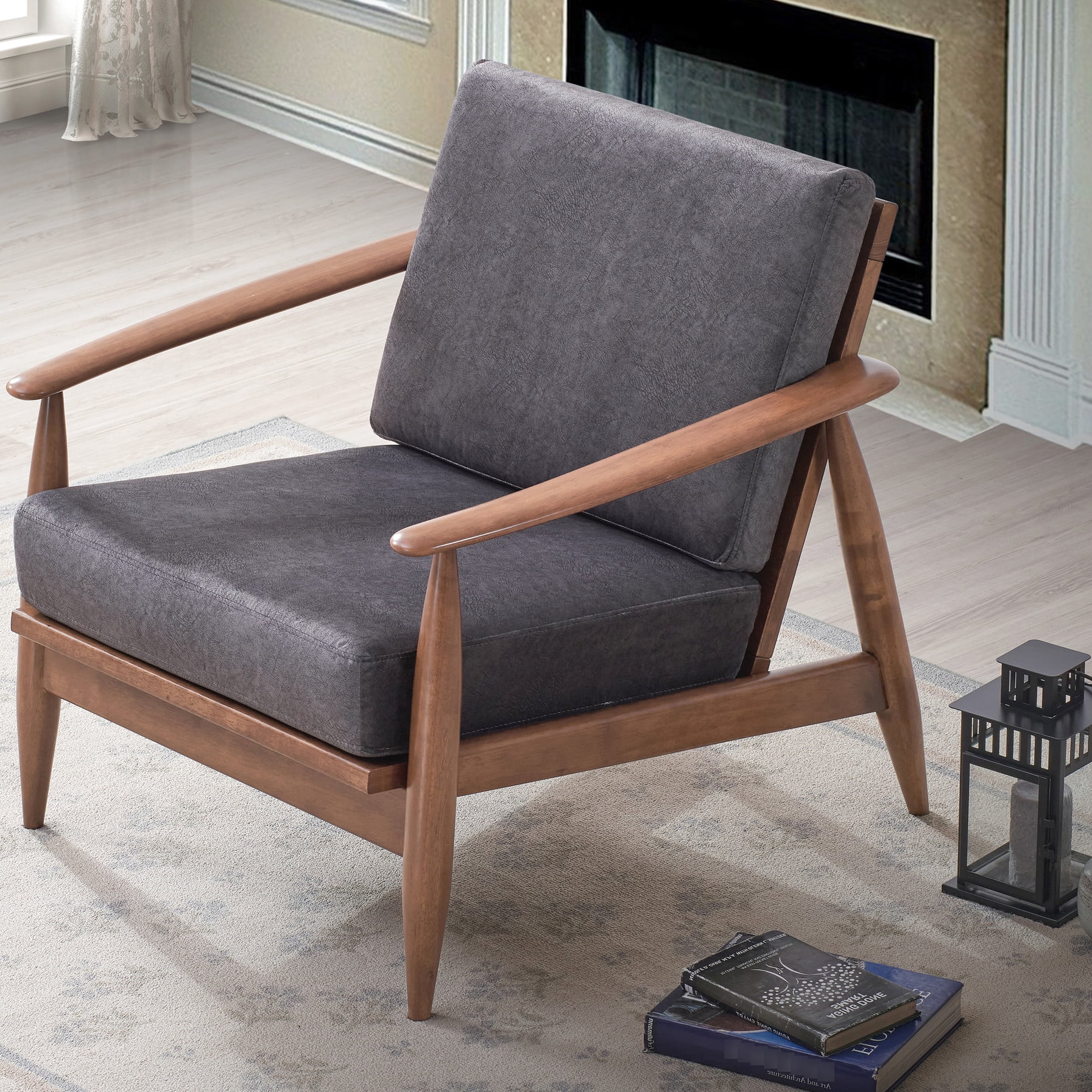 Brown and Charcoal Accent Chair | Structural Integrity | Removable ...