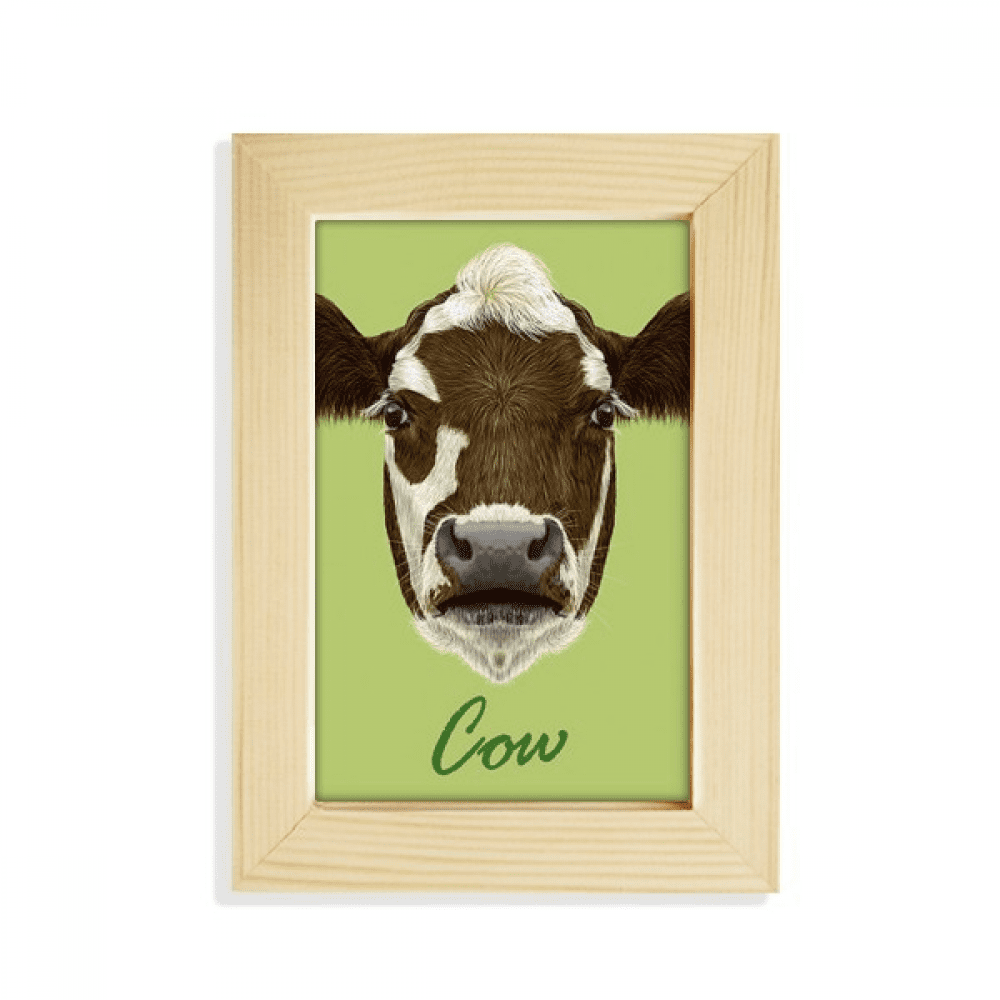 Brown-and-White Domestic Dairy Cow Animal Desktop Display Photo Frame ...