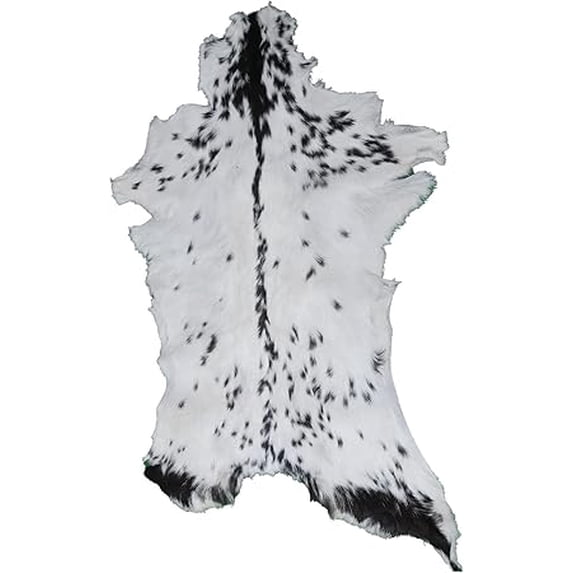 Brown and White Goat Hide Rug | Luxurious Hair-On Leather Goat Skin for ...