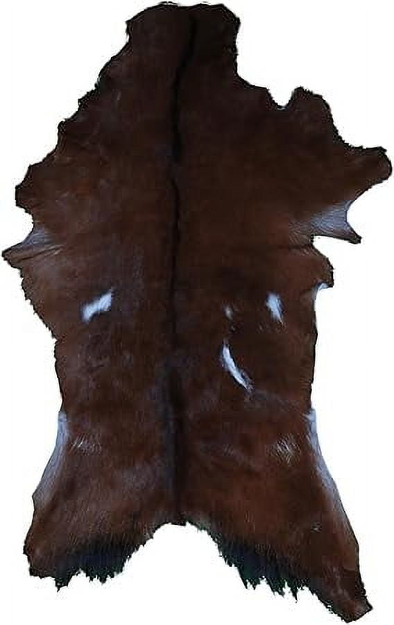 Brown and White Goat Hide Rug | Natural Hair-On Leather Goat Skin for ...