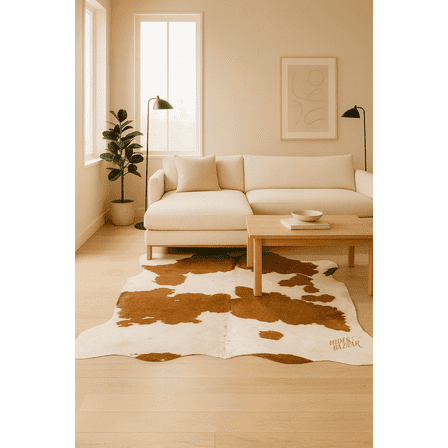 Brown Cowhide Rug Genuine Leather Cowhide Brown Color Mix Area Rug (6x8 ...