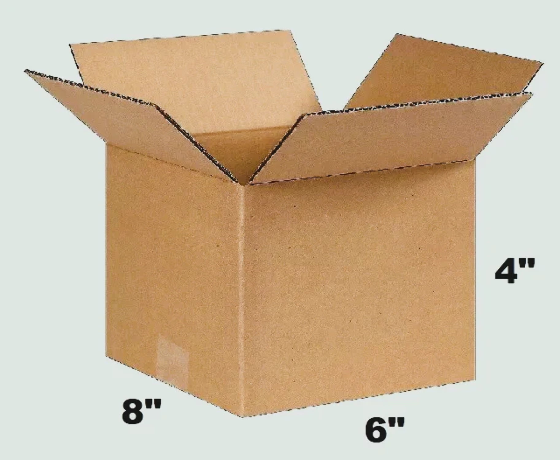 Brown of 8x6x4 Cardboard Paper Box Mailing Packing Shipping Box ...