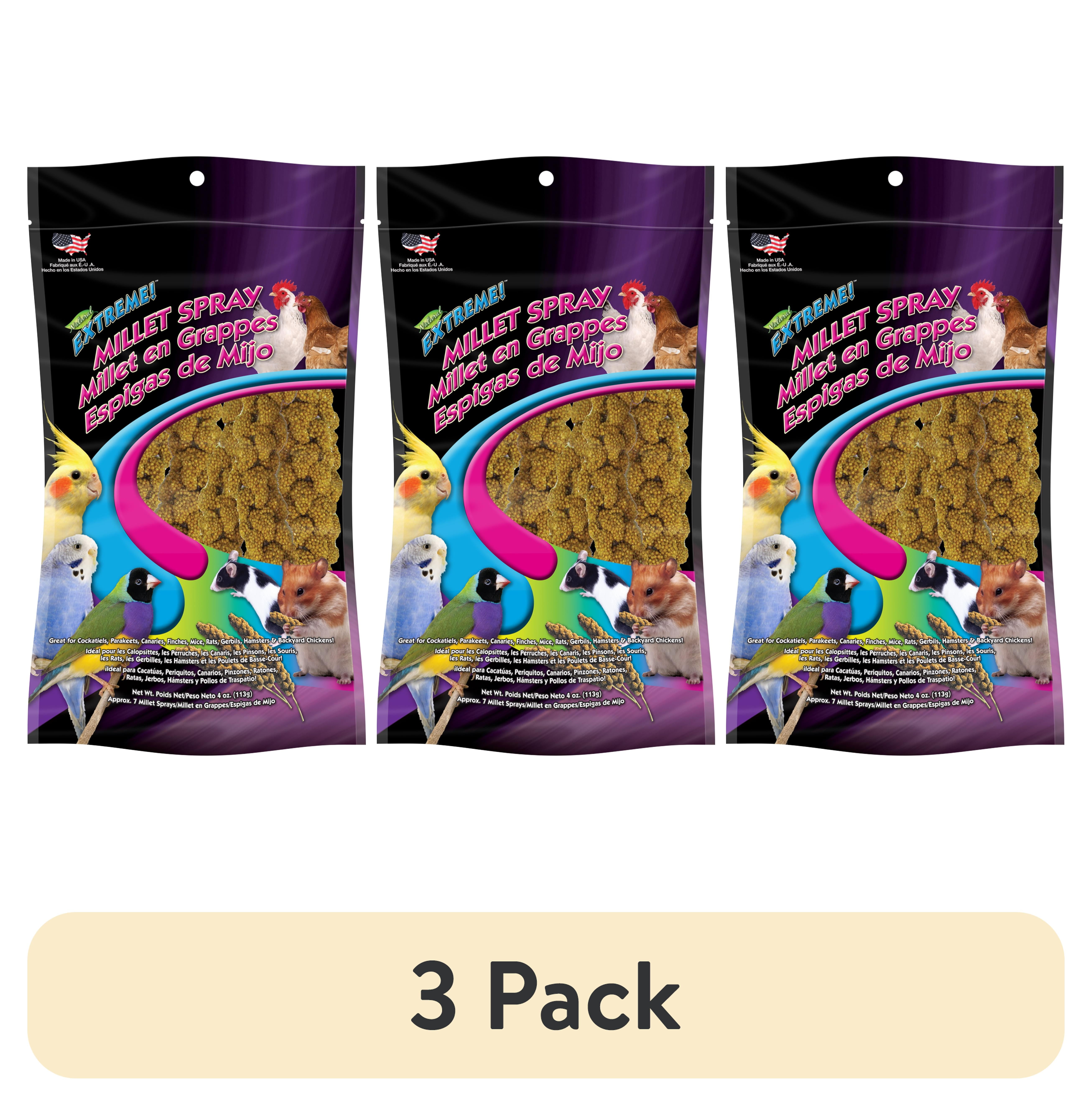 (3 pack) Brown's Extreme Natural Millet Spray Bird Treats, 7 count ...