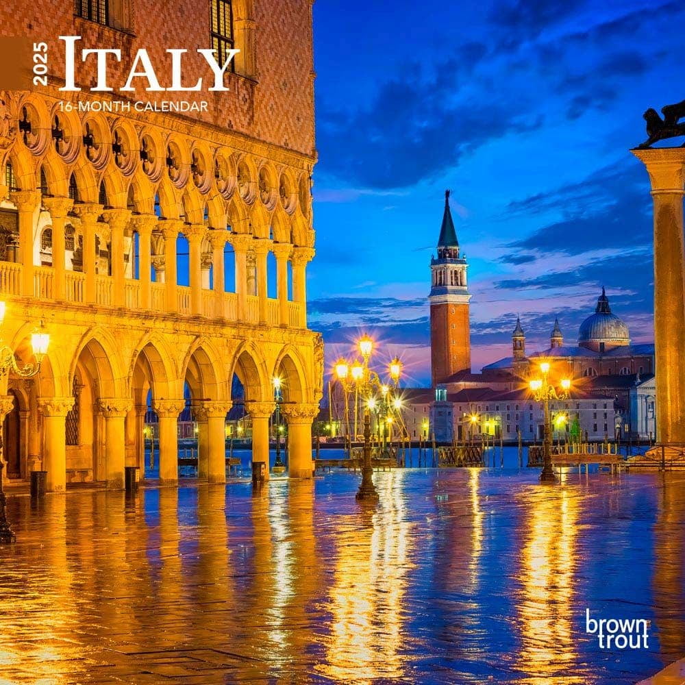 BrownTrout, Italy 2025 Mini Wall Calendar - Walmart.com