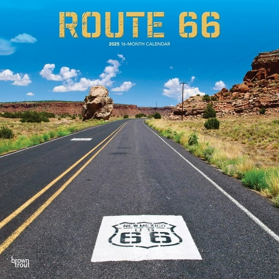 BrownTrout, Route 66 2025 Wall Calendar - Walmart.com