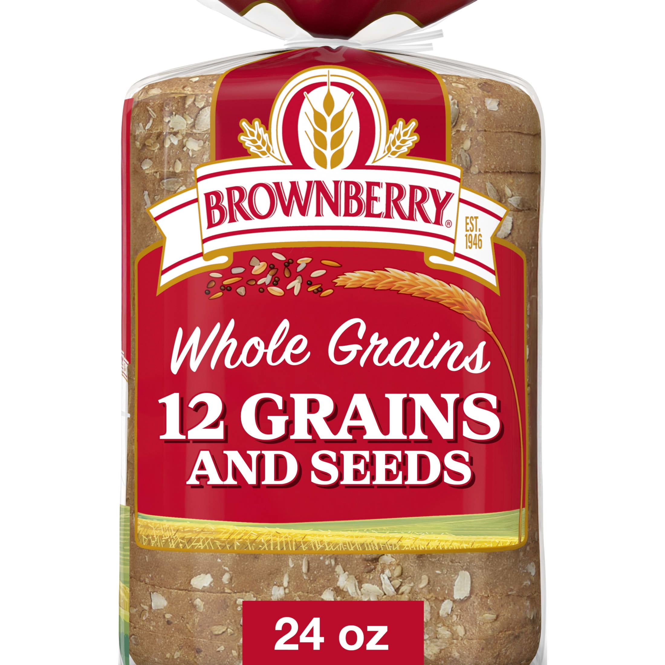 Brownberry 12 Grains and Seeds Bread, 24 oz, Whole Grain Multigrain ...