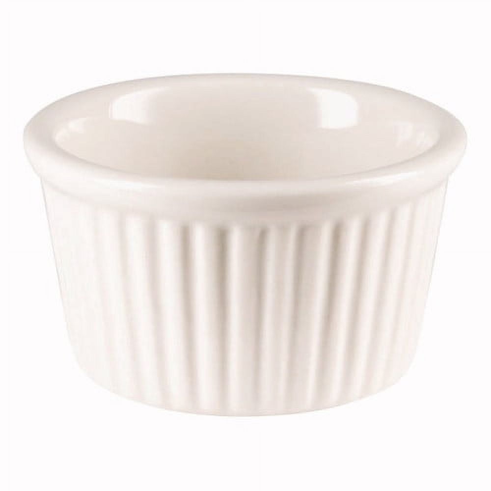 Browne Foodservice 2.5-Ounce White Ribbed Porcelain Ramekin - Walmart.com