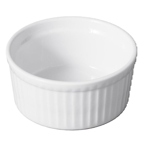 Browne Foodservice 5-Ounce White Ribbed Porcelain Ramekin - Walmart.com
