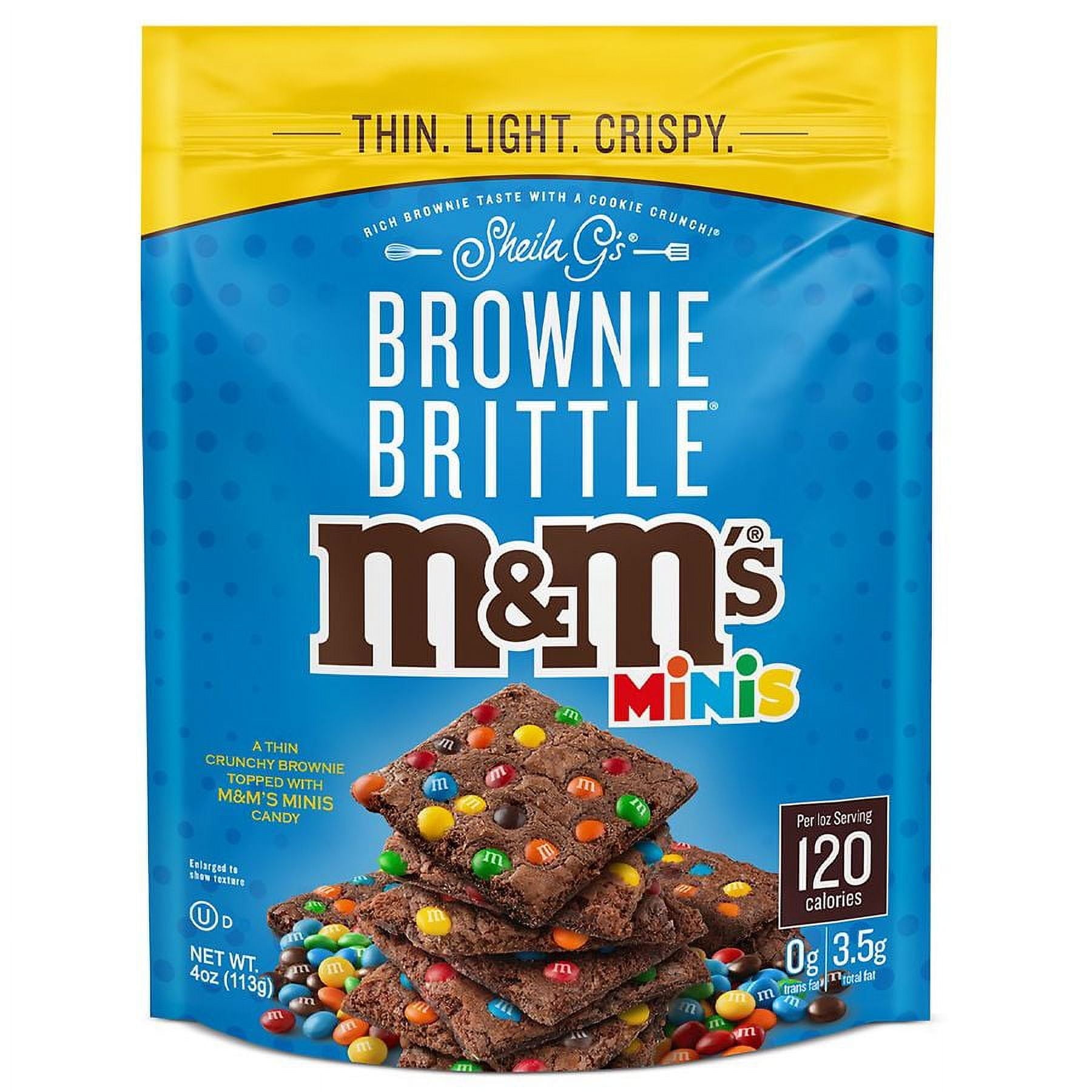 M&M'S Brownie Brittle M&M'S Minis 4.0 oz Thin Crispy Chocolate Covered ...