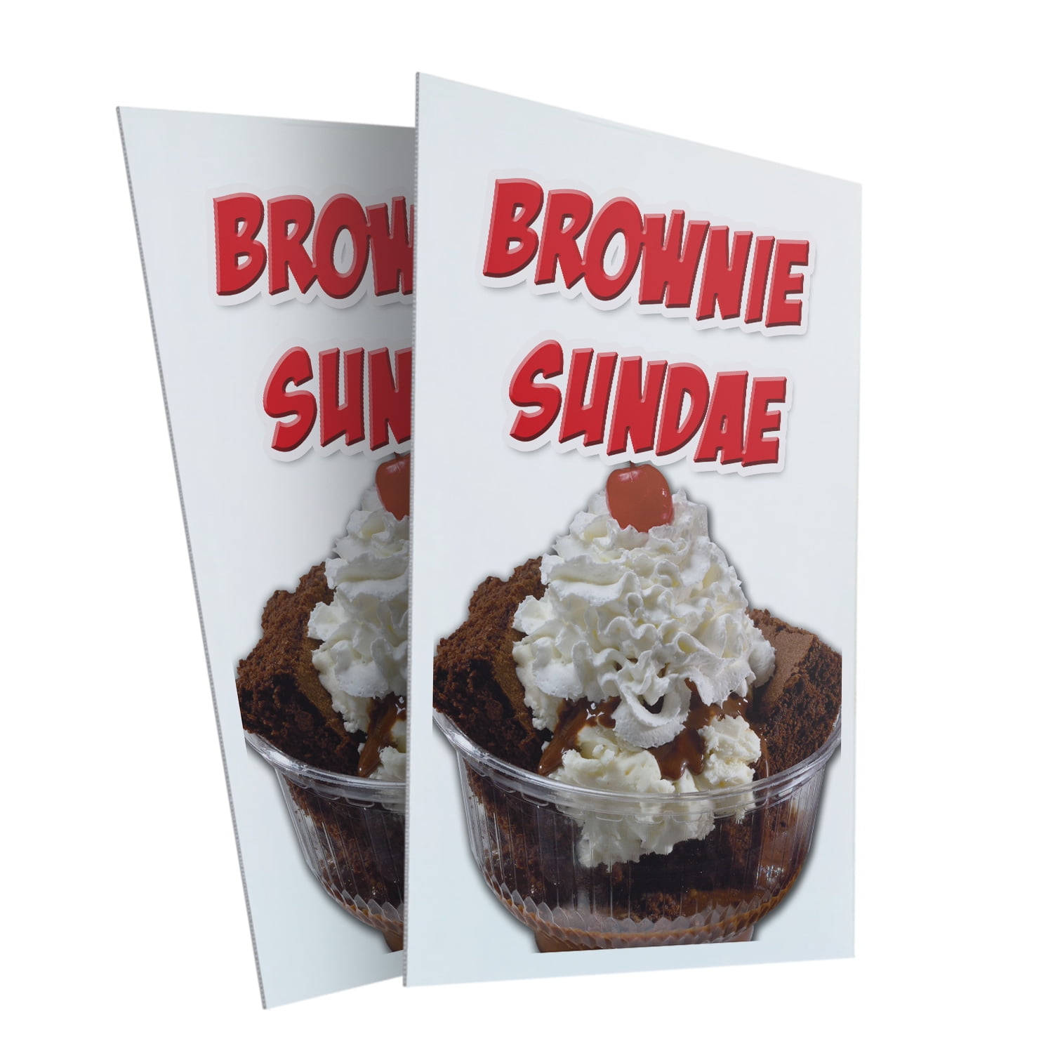 Brownie Sundae (2-PACK) 24" x 36" Plastic Signs | Sign Insert 4mm ...