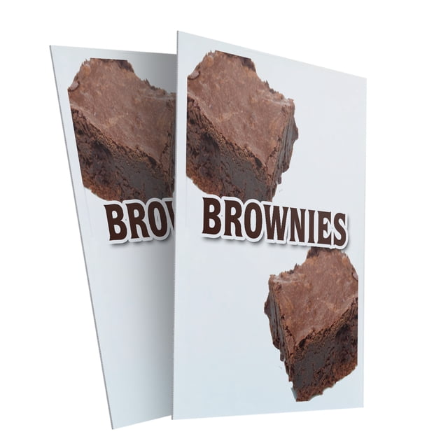 Brownies (2-PACK) 24" x 36" Plastic Signs | Sign Insert 4mm Corrugated ...