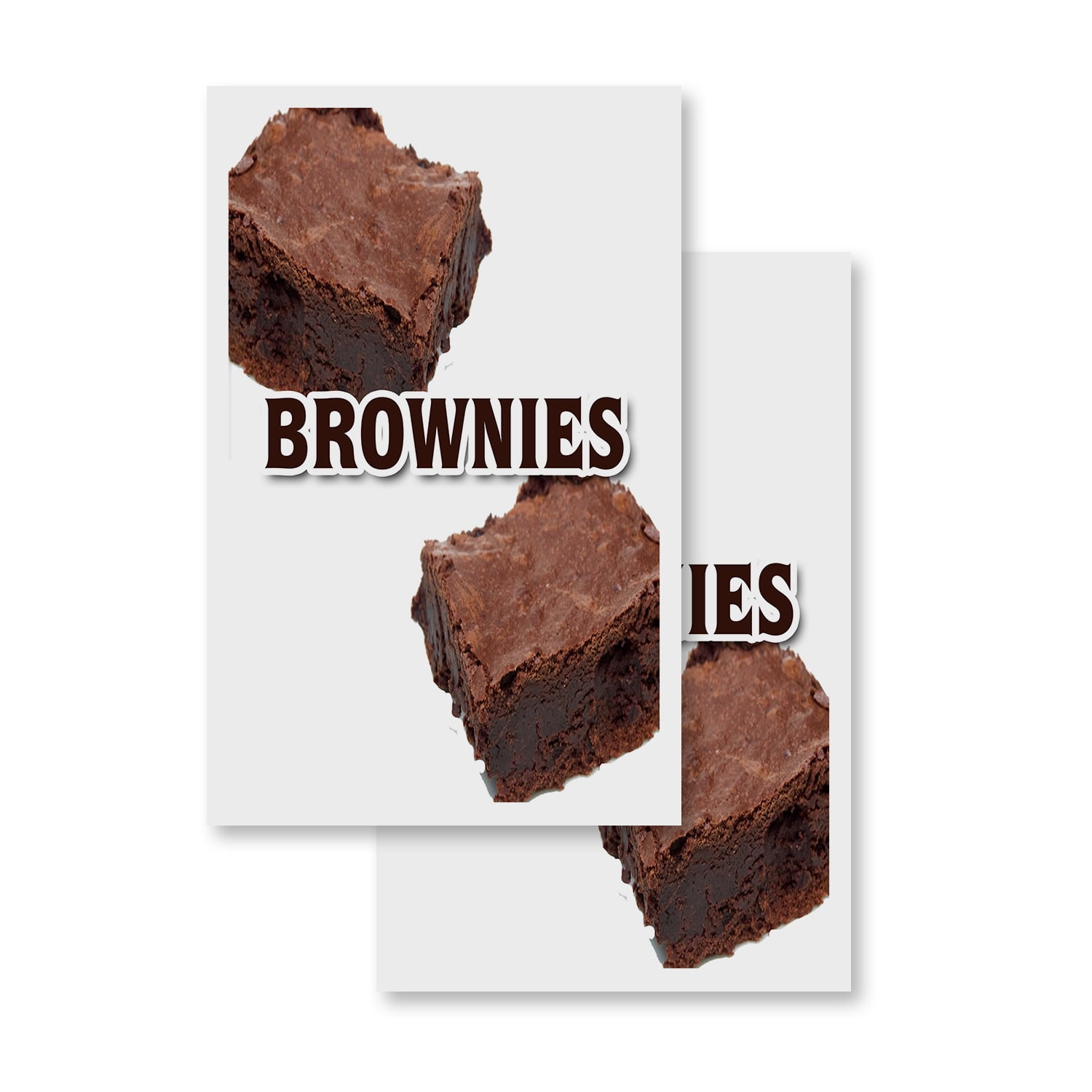 Brownies (2-PACK) 24" x 36" Vinyl Decals | Sign Insert Peel & Stick ...