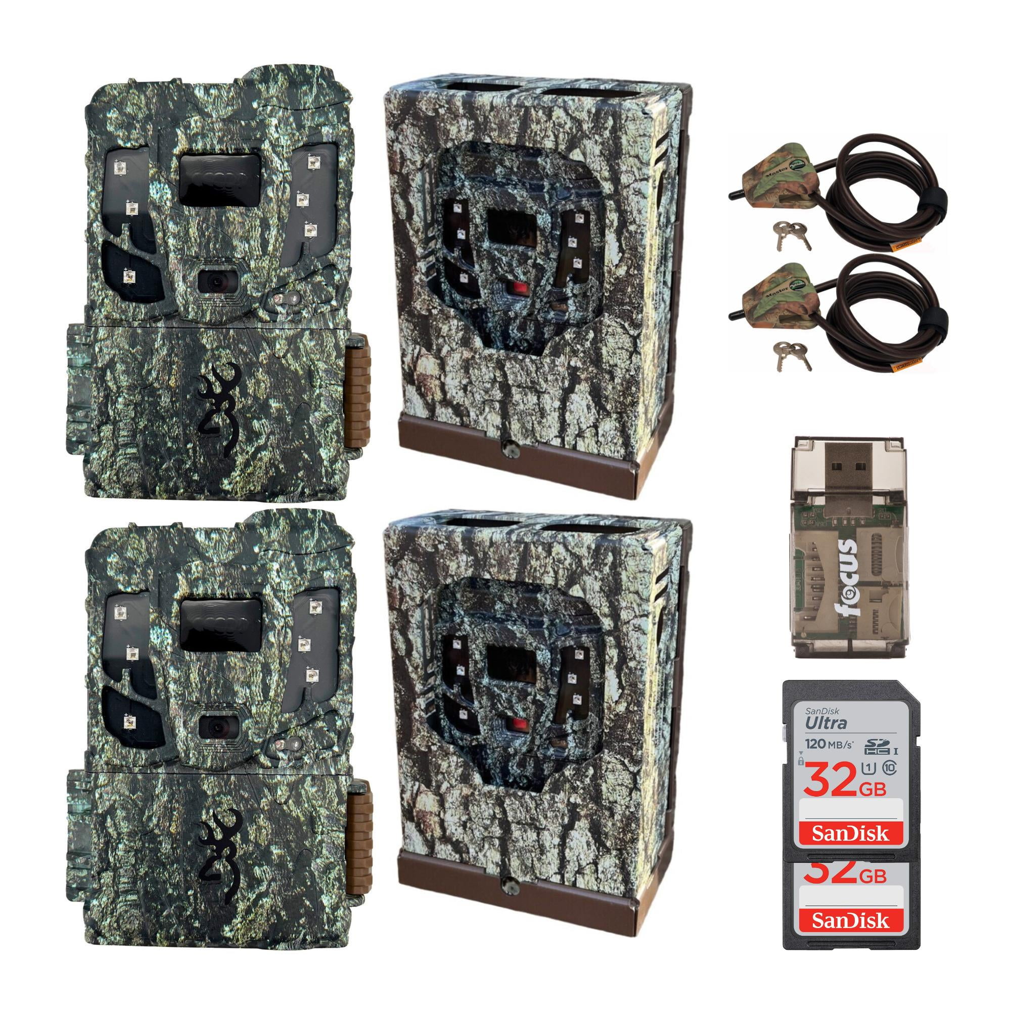 Browning 2PK Pro Scout Max HD Cell TrailCamera, Sec/Box, LockCable 32GB ...