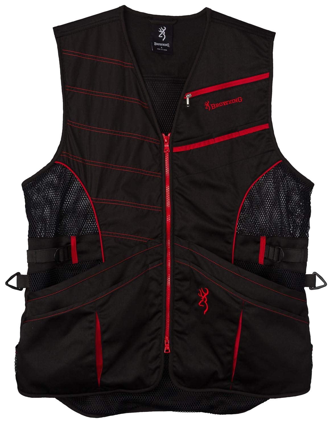Browning Ace Shooting Vest, Black/Red, 3XL - 3050457106 - Walmart.com