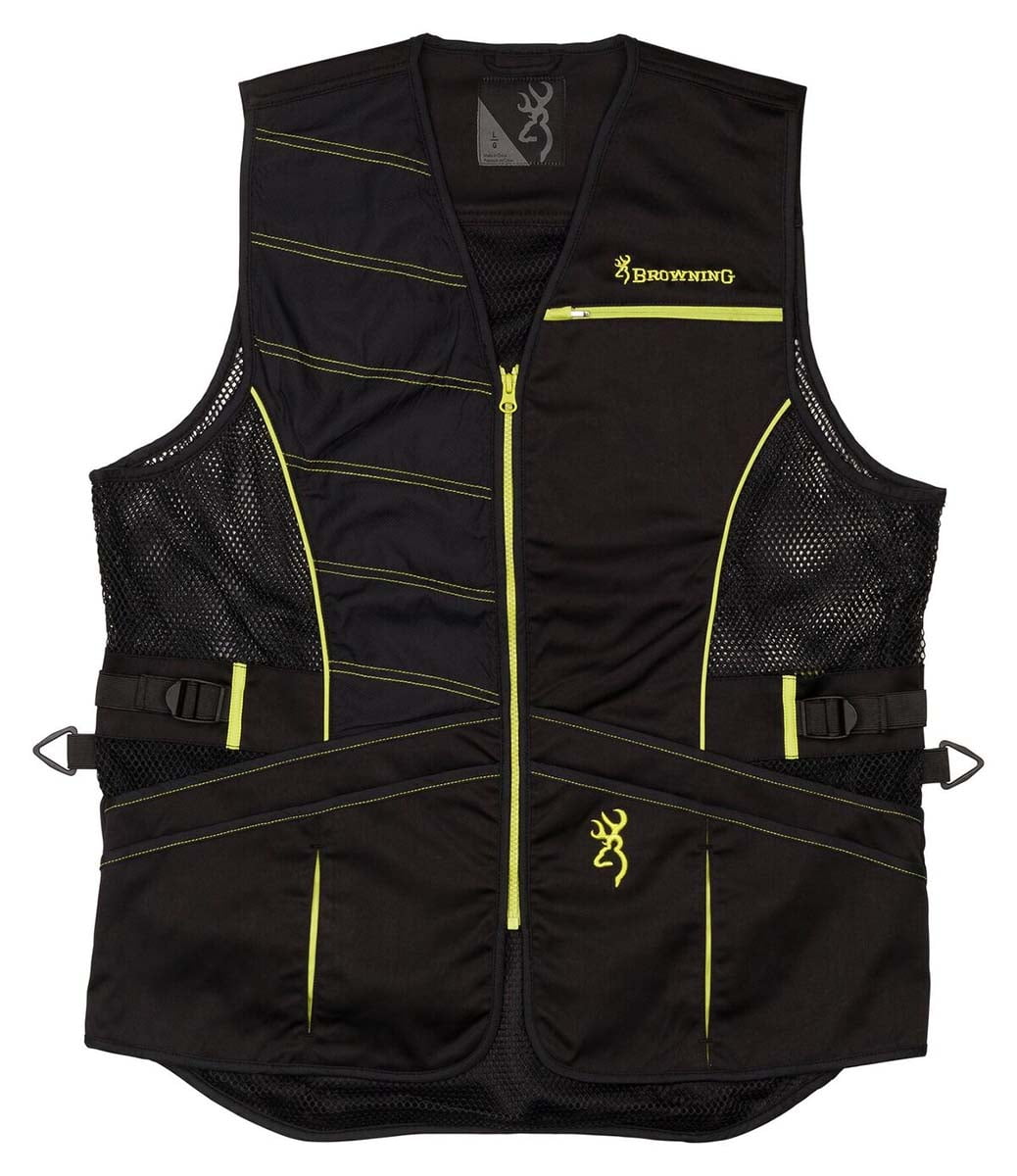 Browning Ace Shooting Vest Black/Volt Right Hand Large 3050456303 ...