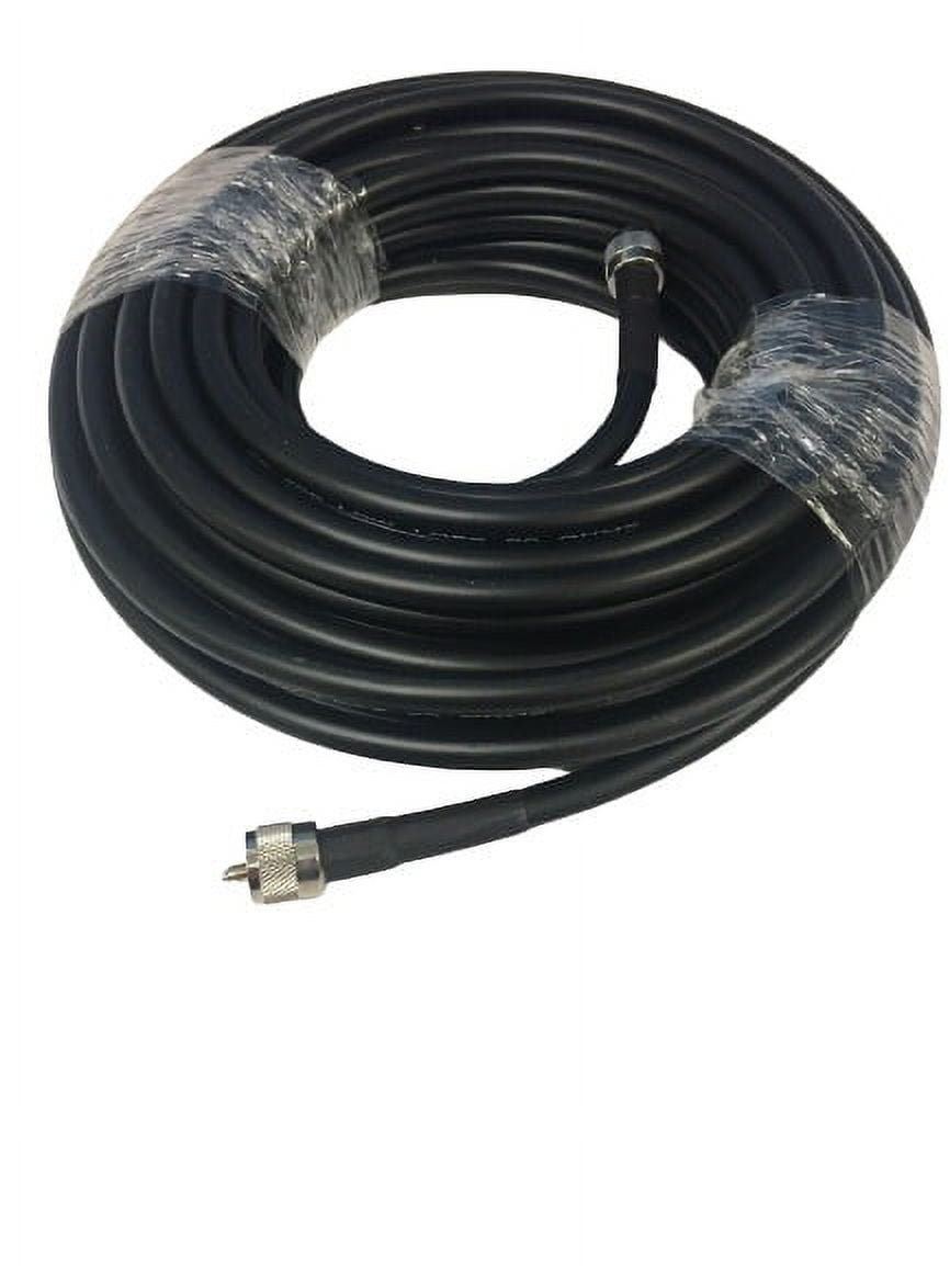 Browning BR-400-50 LMR-400 Coax Cable, 50ft, PL-259 Connectors, Black ...
