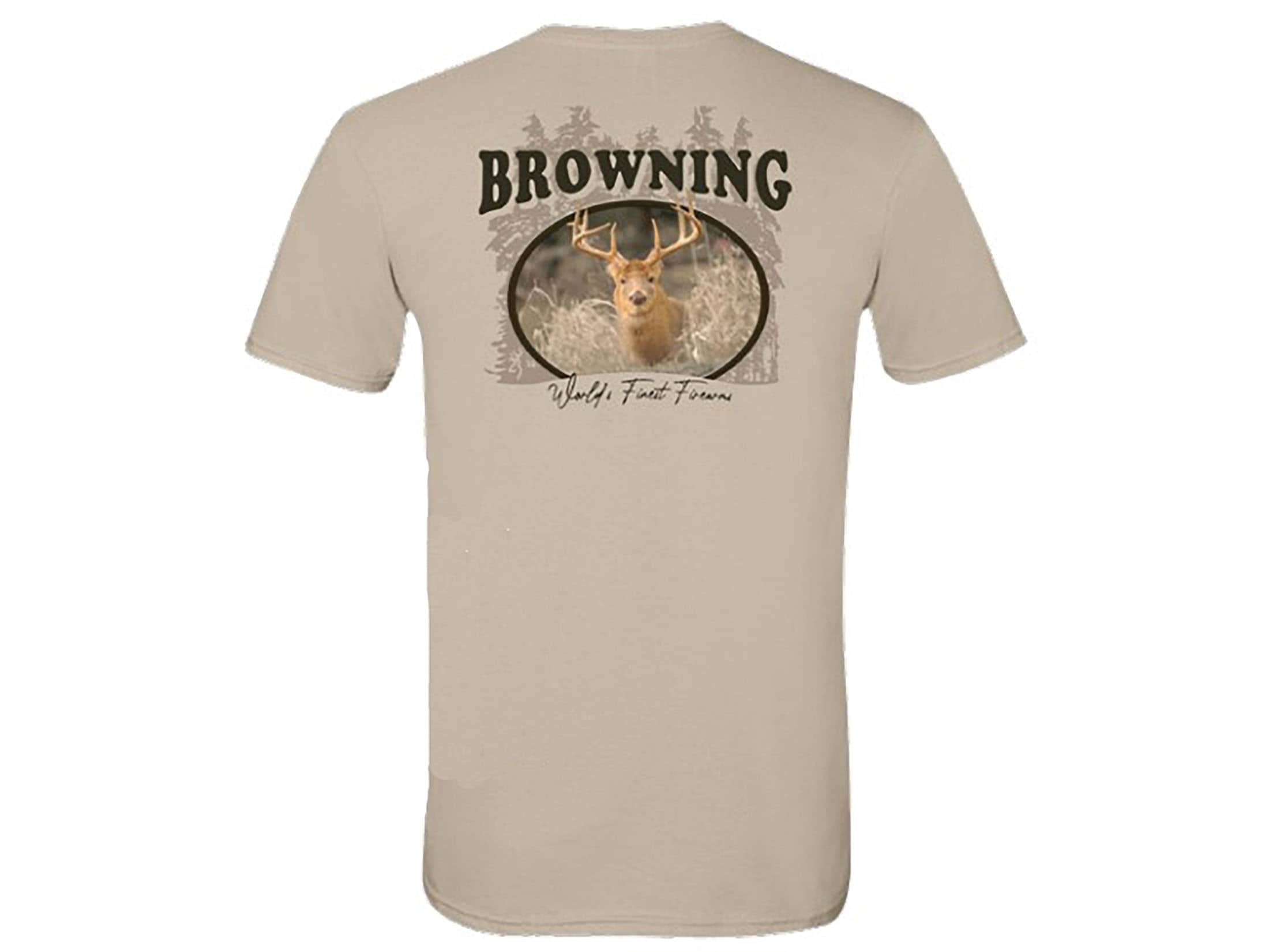 Browning Men's Browning Whitetail Short Sleeve T Shirt Sand 2XL ...